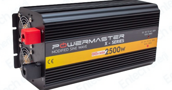 Powermaster 12V Volt 2.5 kW 2500W Watt Modifiye Sinüs İnverter 220 ...